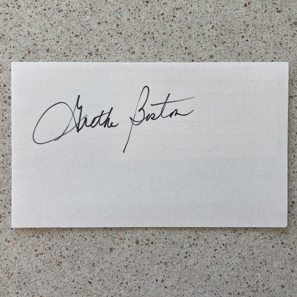 Autograph | Other | Gretha Boston Signed Index Card 3x5 Show Boat It ...